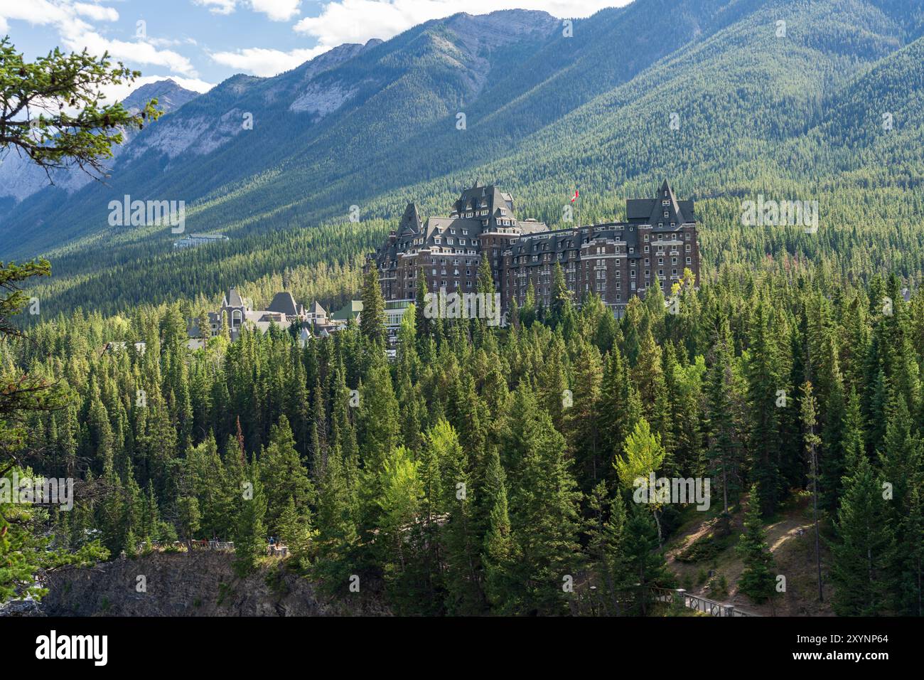Banff, Alberta, Canada - AUG 28 2020 : Fairmont Banff Springs in summer ...