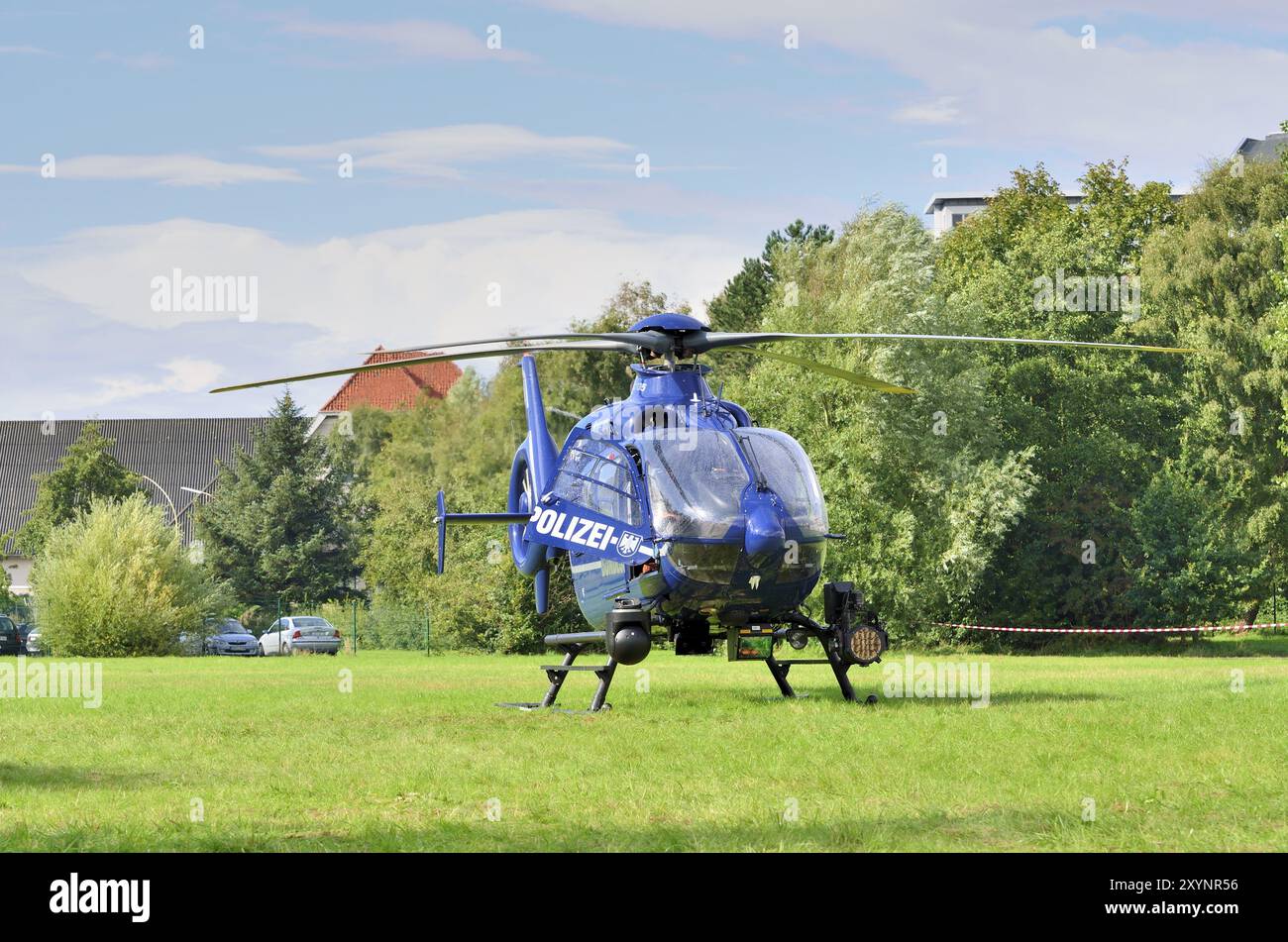 EC135 T2i police helicopter in front of take-off Stock Photo - Alamy