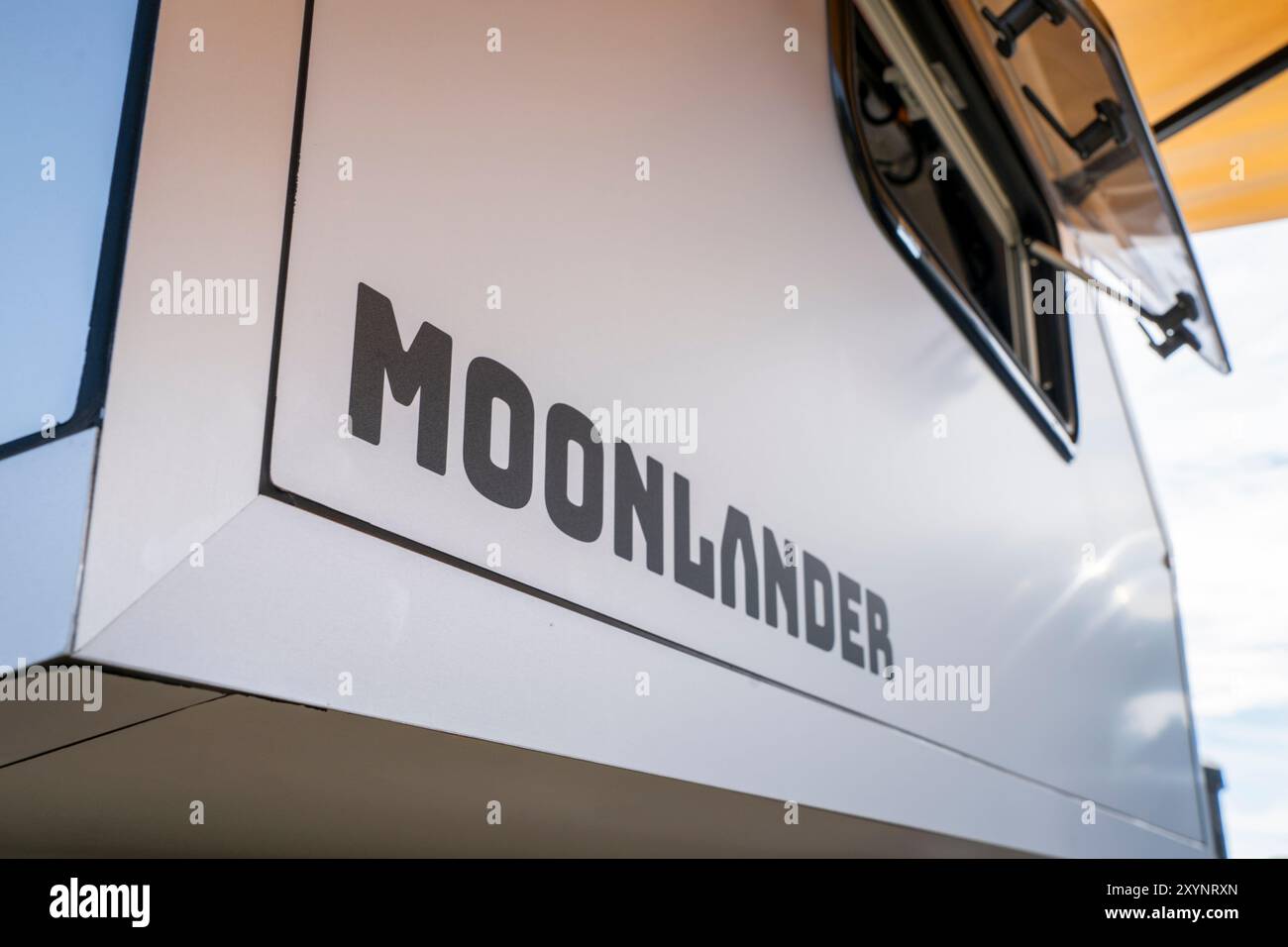 Loveland, CO, USA - August 26, 2023: A side of aluminum Moonlander ...