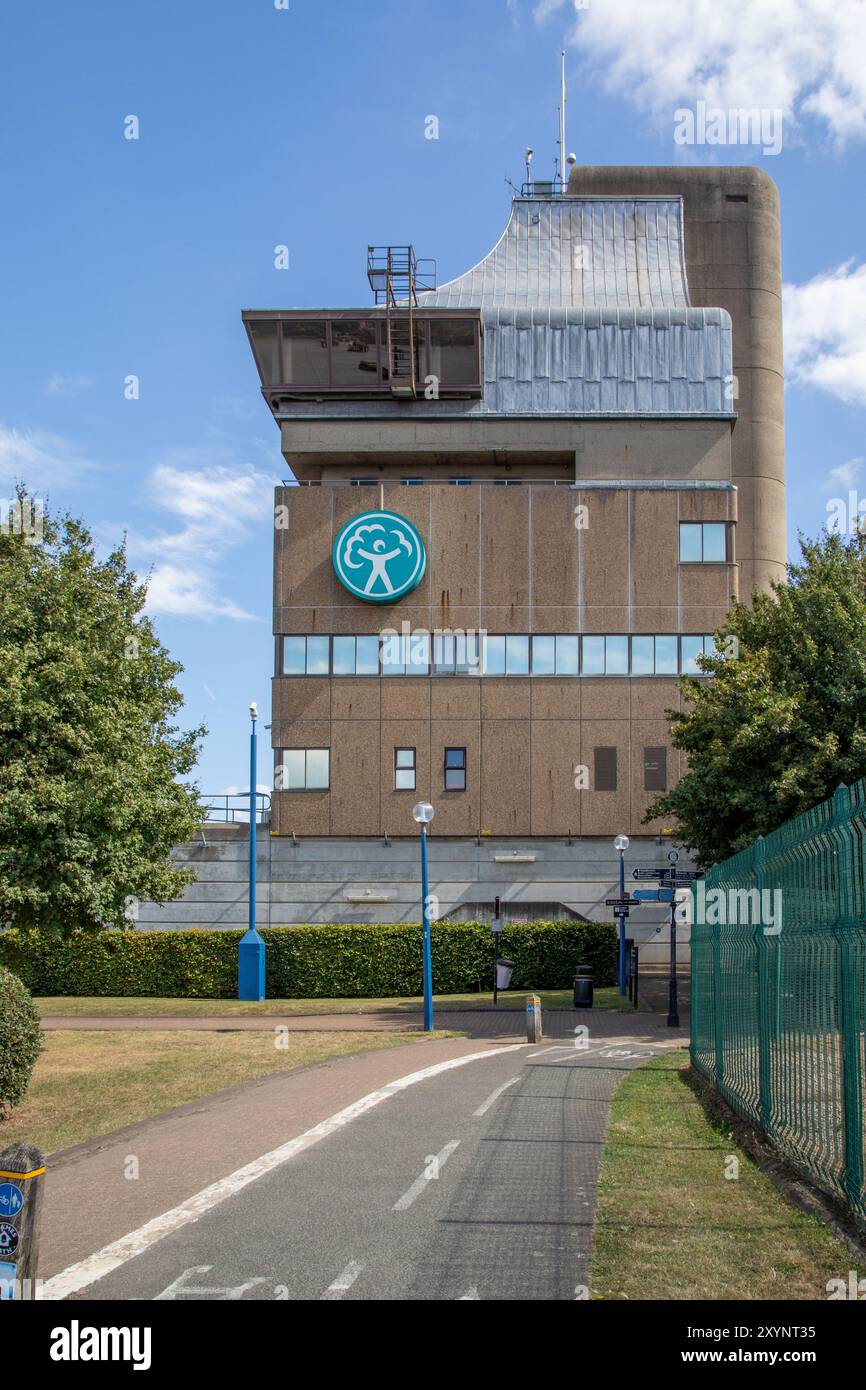 Environmental offices at Thames Barrier, New Charlton, London Stock ...