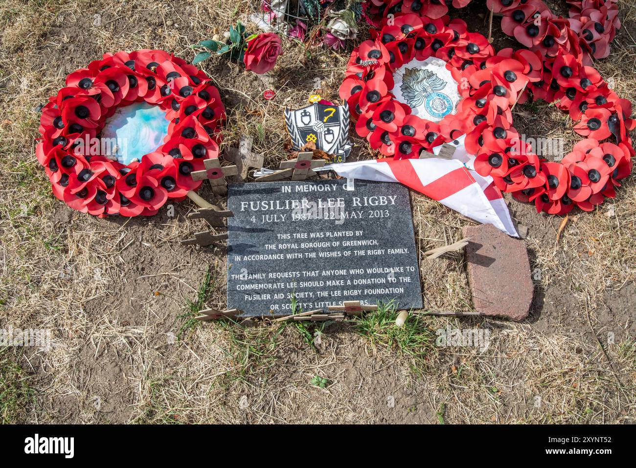 Memorial to Fusilier Lee Rigby who was murdered outside Woolwich ...