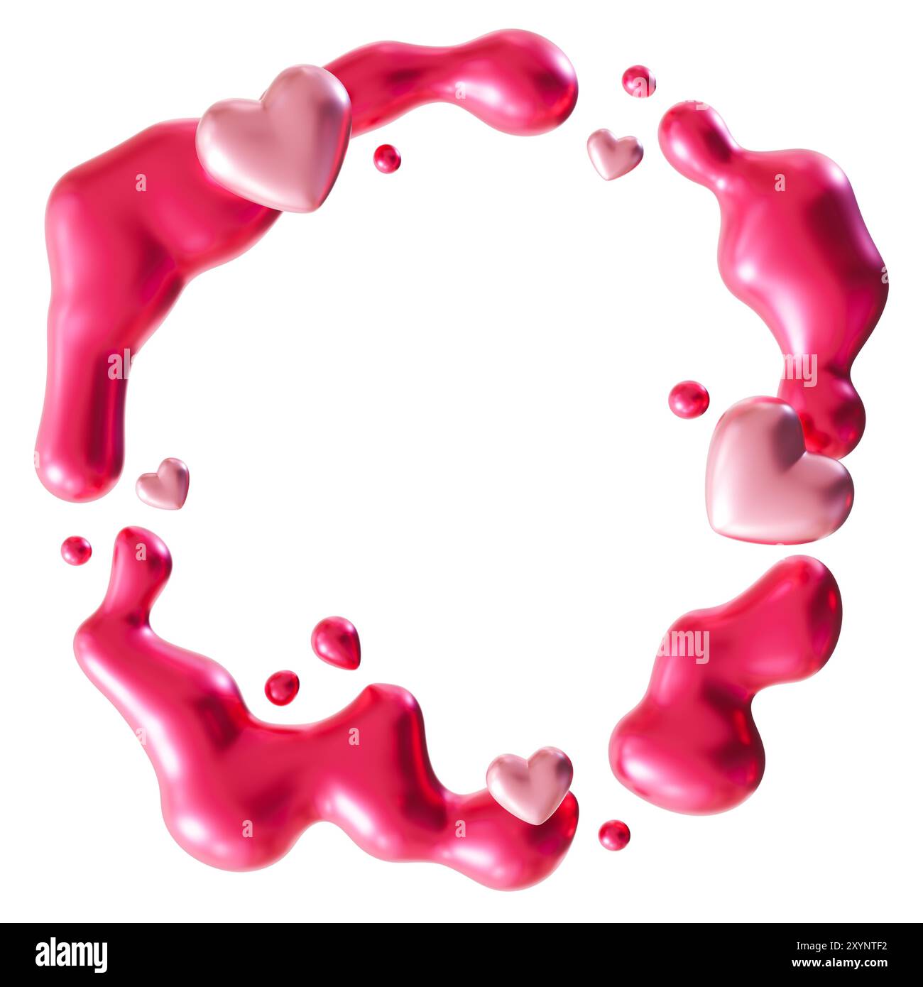 Playful pink liquid swirls Cut Out Stock Images & Pictures - Alamy