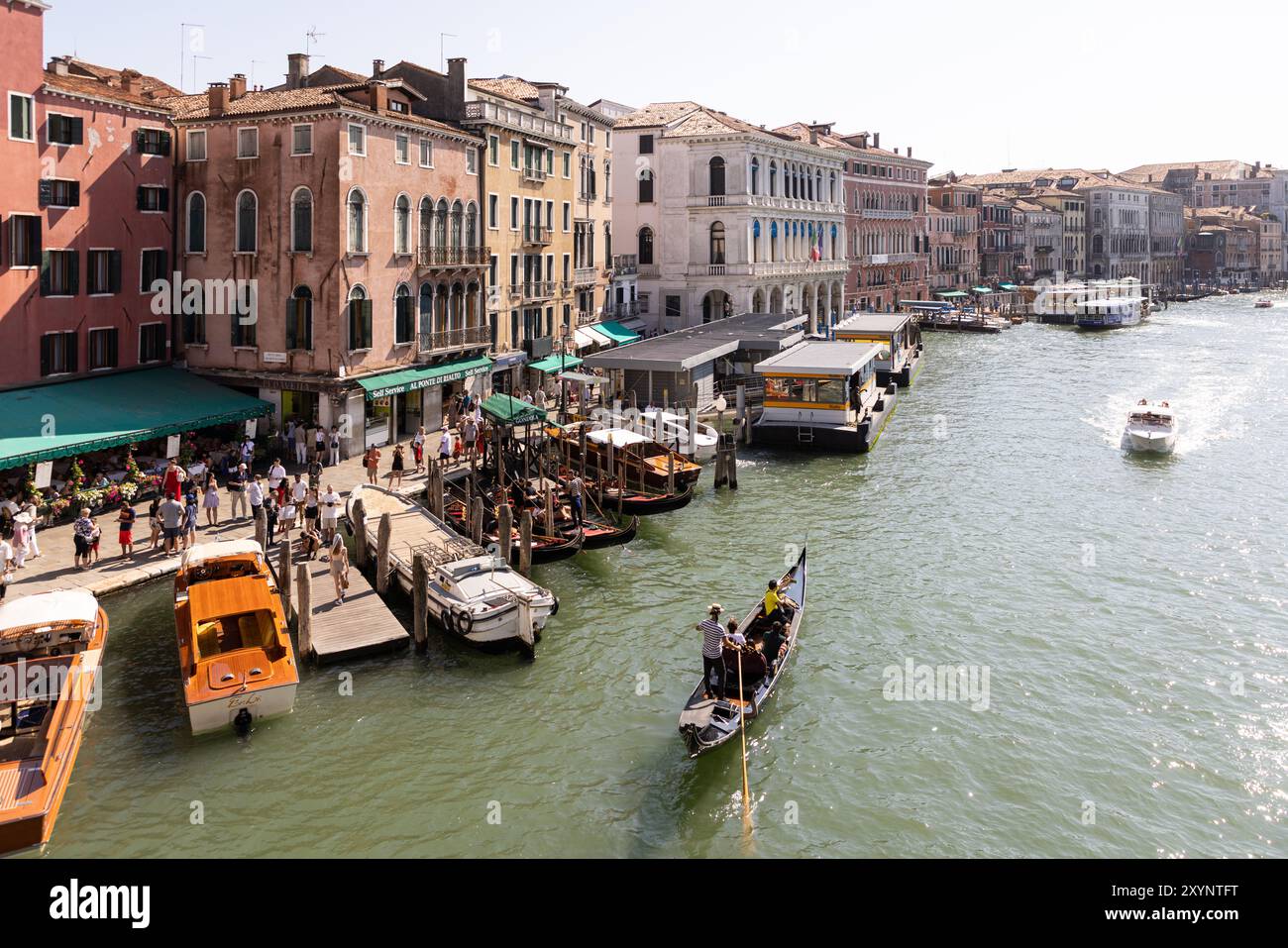 The view down the grand canal from Rialto Bridge - Venice Itaqly Stock ...