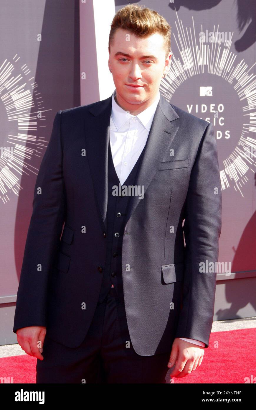 Sam Smith at the 2014 MTV Video Music Awards held at the Forum in Los ...