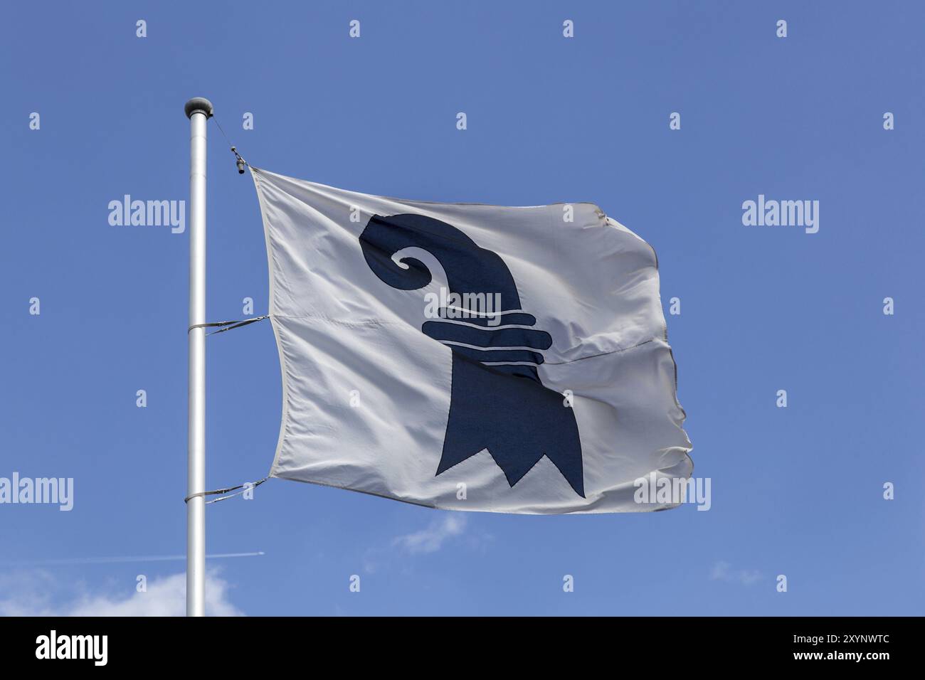 The flag of the swiss canton of Basel Stock Photo - Alamy