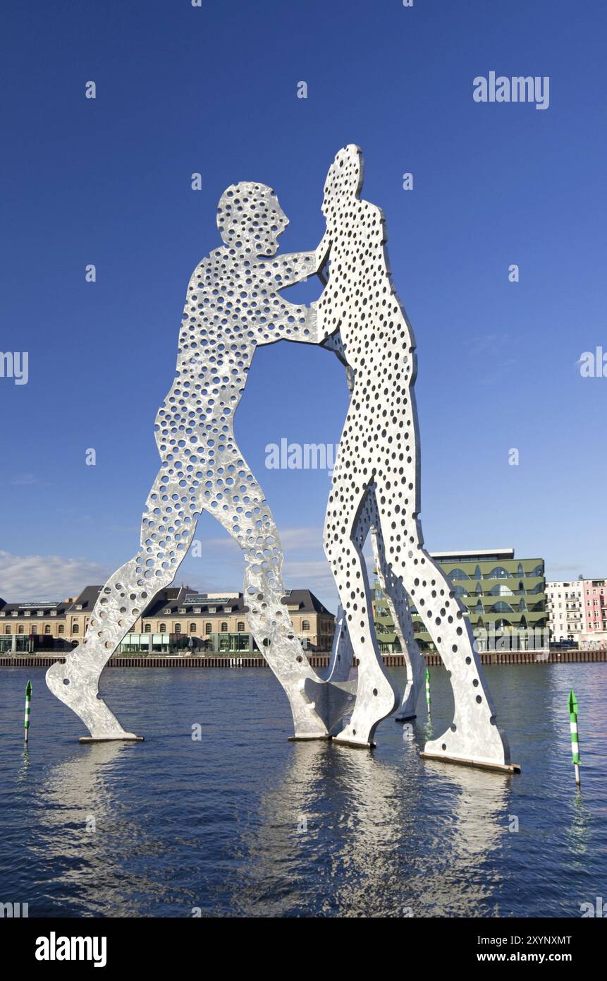Sculpture molecule men in berlin treptow, Germany, Europe Stock Photo ...