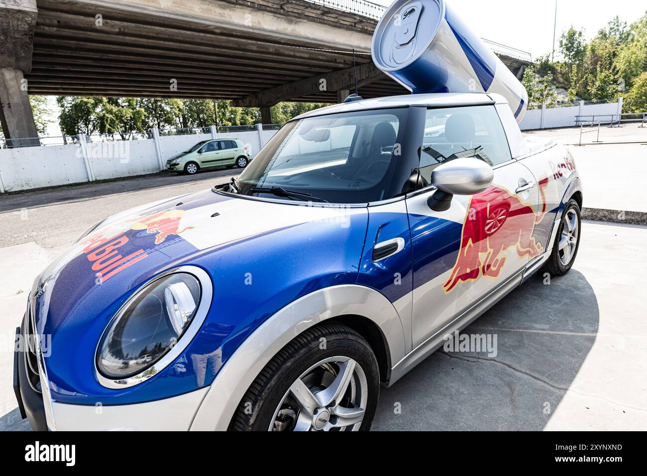 Red bull promotional vehicle mini cooper hi-res stock photography and ...