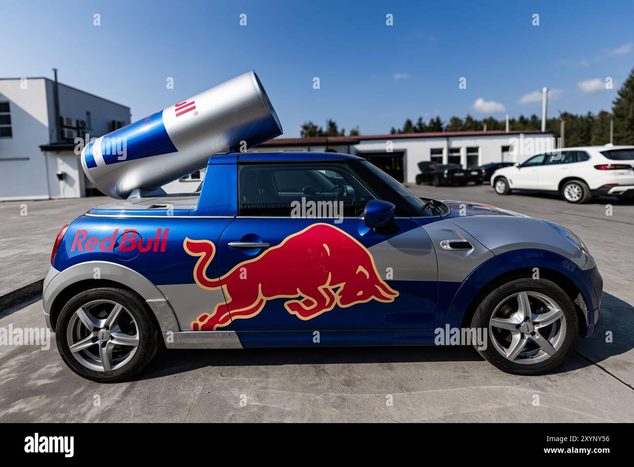 Red bull energy drink car hi-res stock photography and images - Alamy