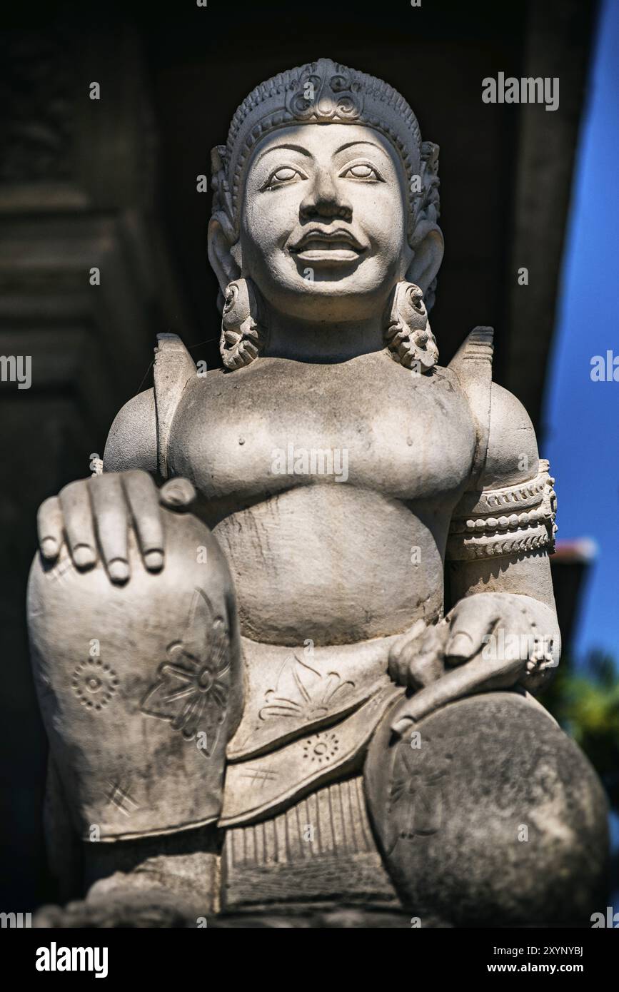 Female temple figure, head, face, woman, calm, Hinduism, relaxation ...