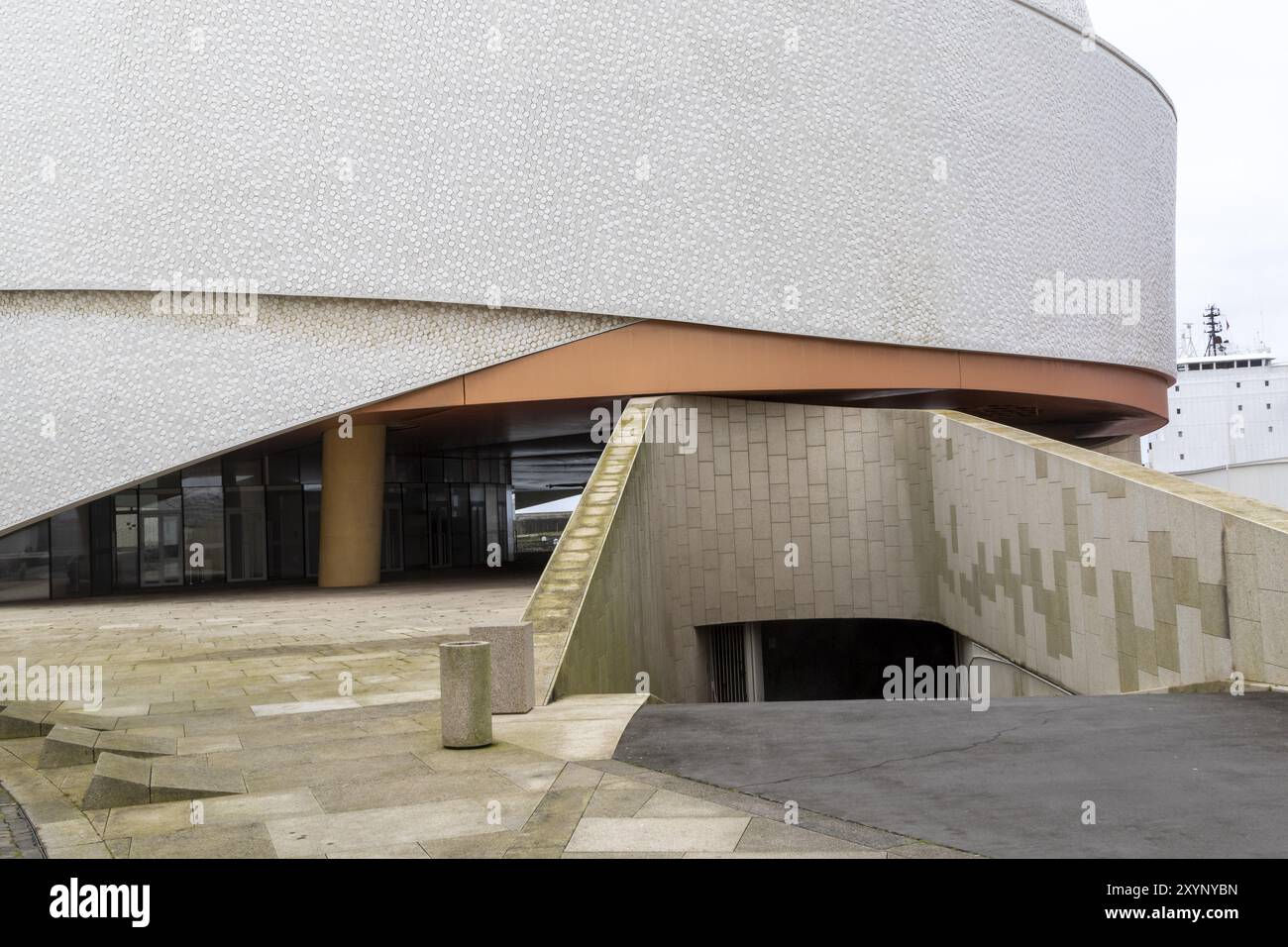 Modern architecture, exterior view of the Porto Leixoes Cruise Terminal ...