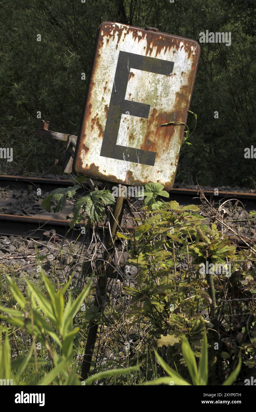 Railway signal sign Stock Photo - Alamy