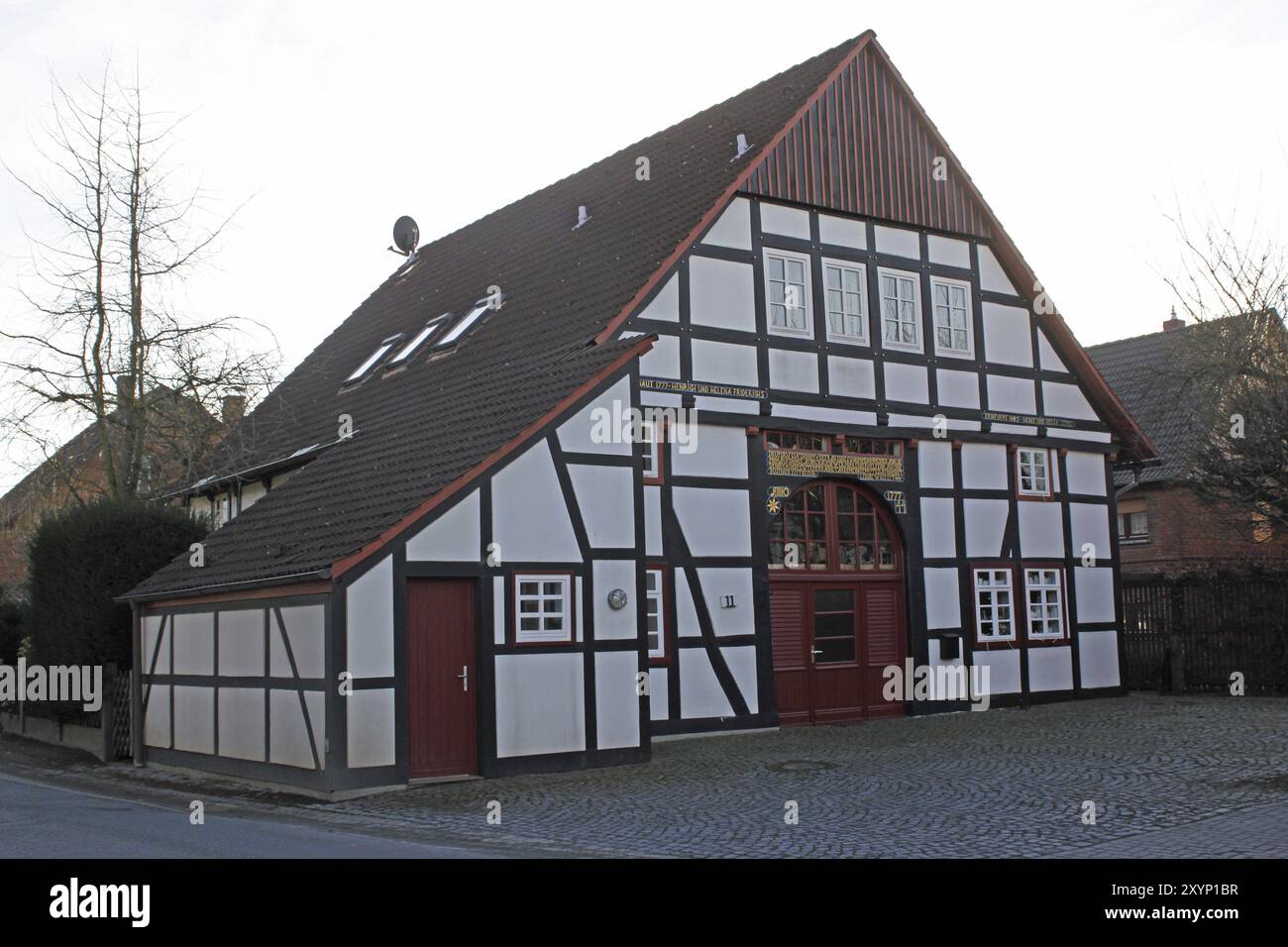Four-storey house from 1777 in Exten Stock Photo - Alamy