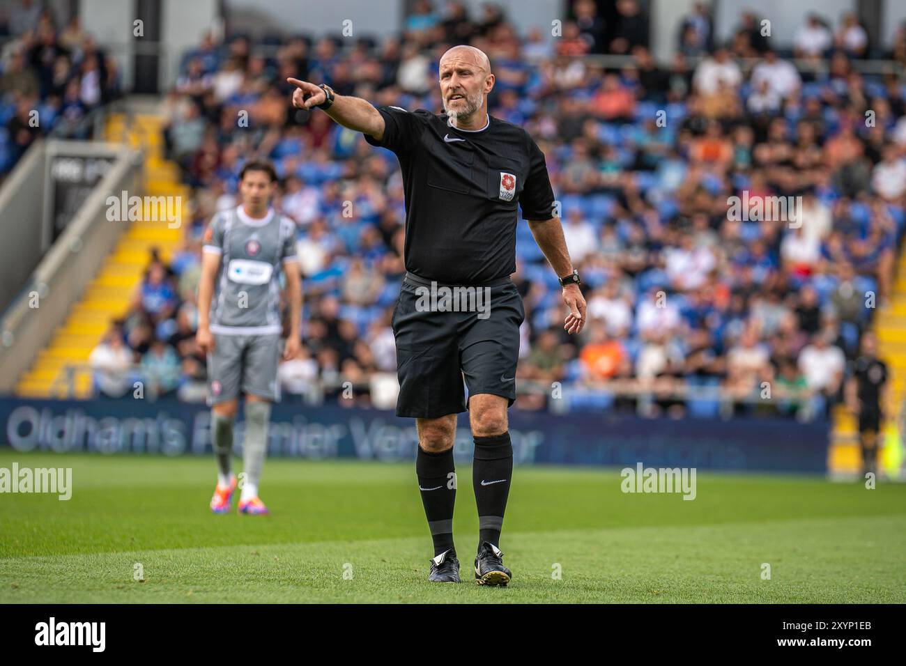 Referee Paul Cooper during the Vanarama National League match between ...
