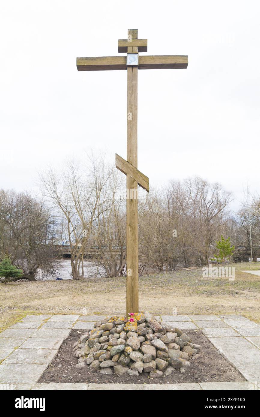 The orthodox cross in Staraya Russa, Russia, Europe Stock Photo - Alamy