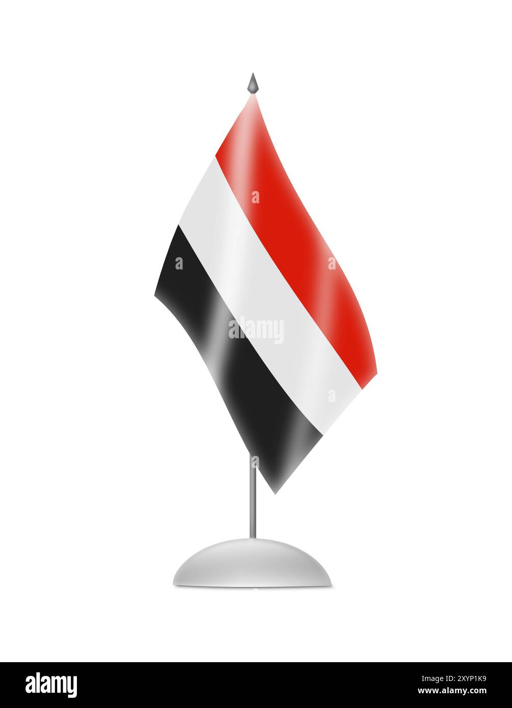 The Yemeni flag. Table Flag. Isolated on white Stock Photo - Alamy