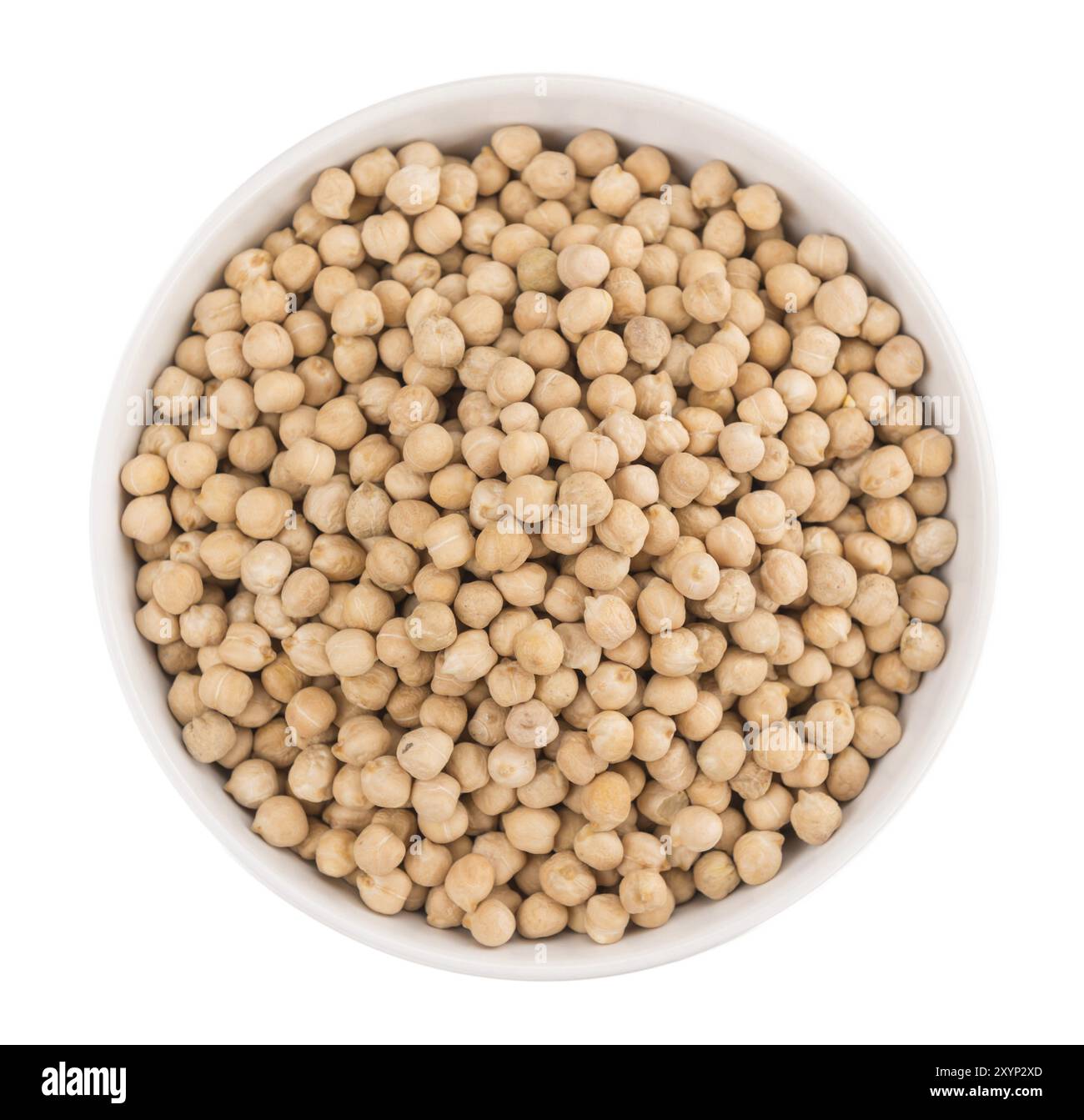 Portion of Chickpeas as detailed close-up shot isolated on white ...