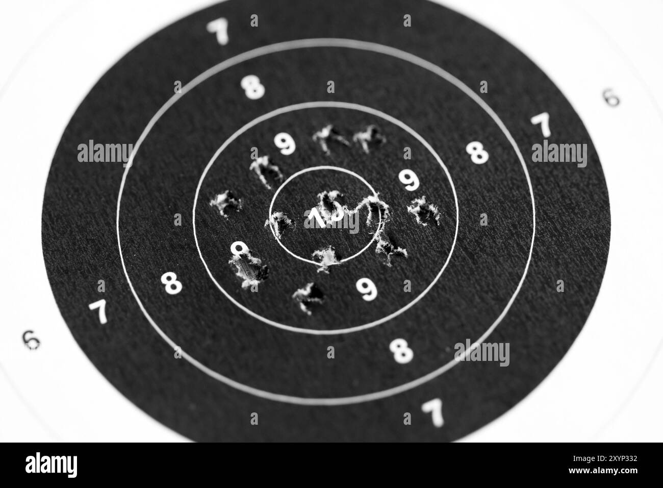 Sport shooting circle target accuracy bullet hole Stock Photo - Alamy