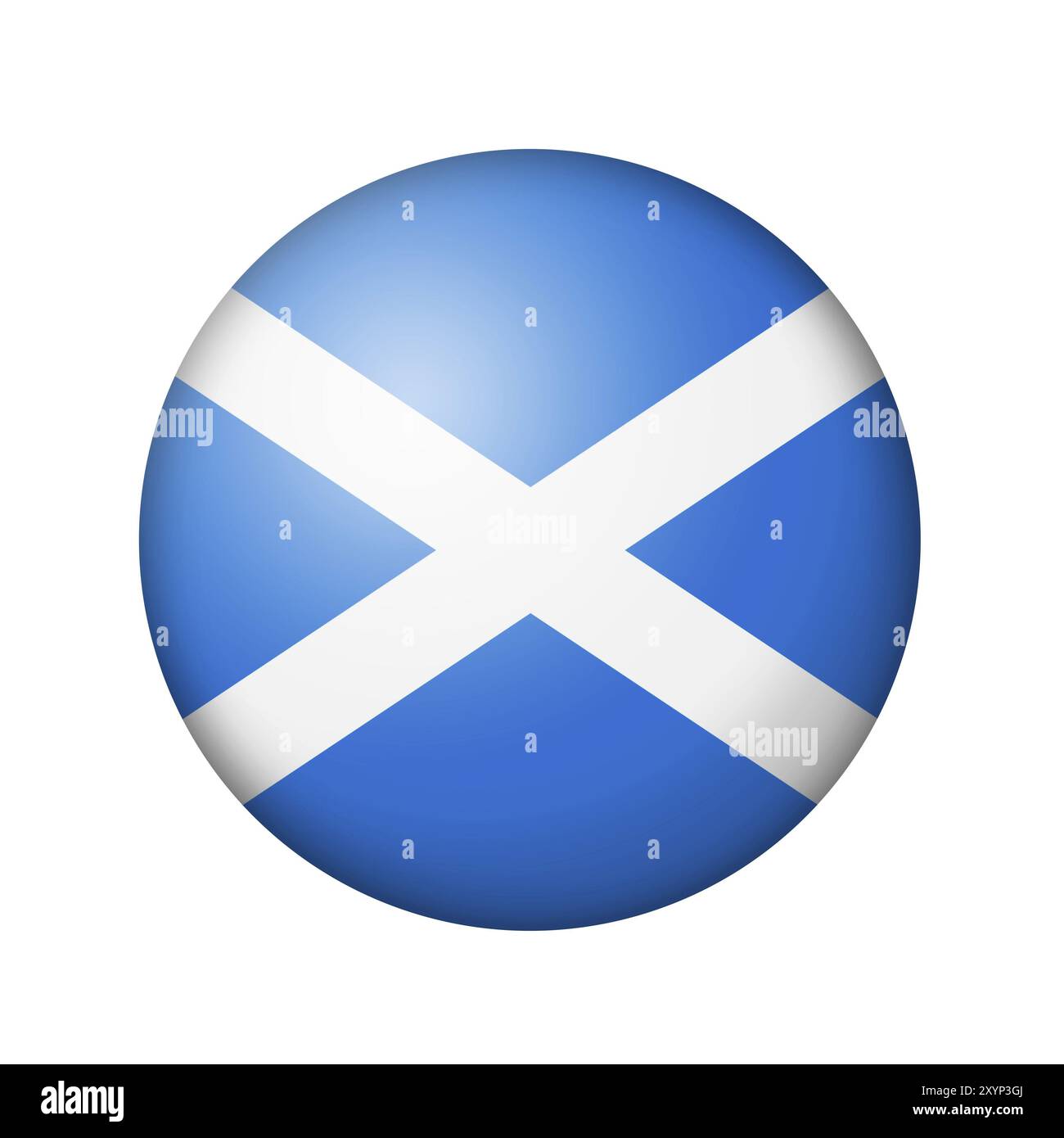 The Scotland flag. Round matte icon. Isolated on white background Stock ...