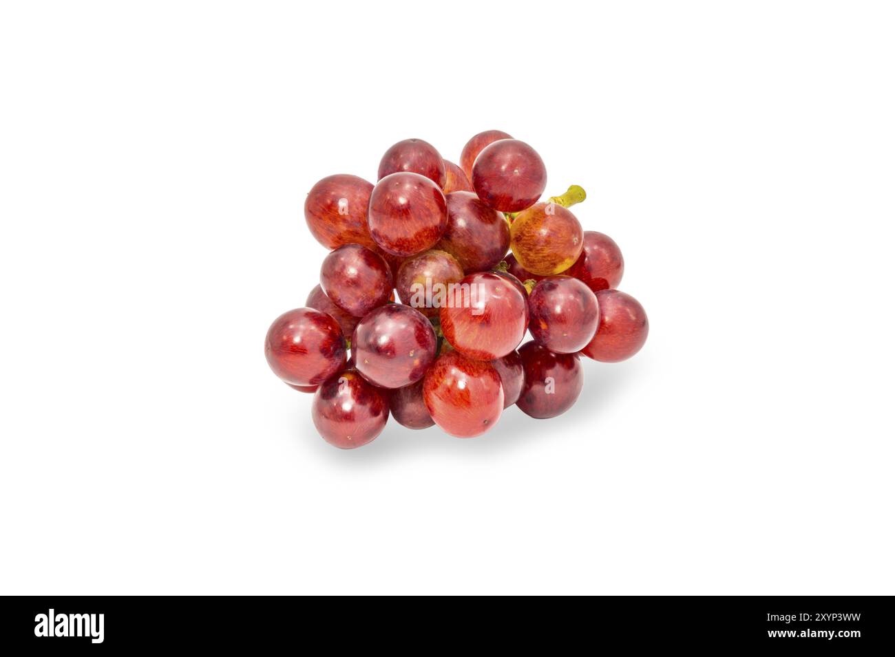 Bunch of ripe red grapes isolated on white background Stock Photo - Alamy