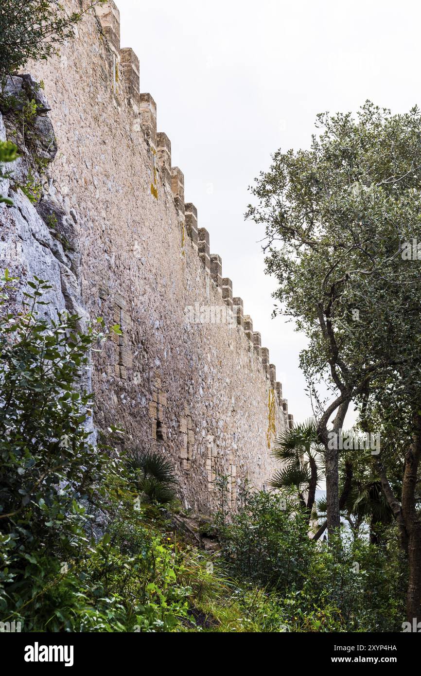 Walls of Castell Capdepera, Majorca Stock Photo - Alamy