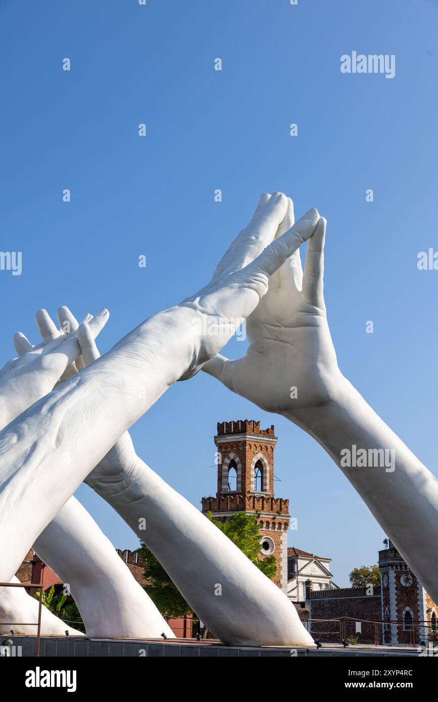 Huge white hands building hi-res stock photography and images - Alamy