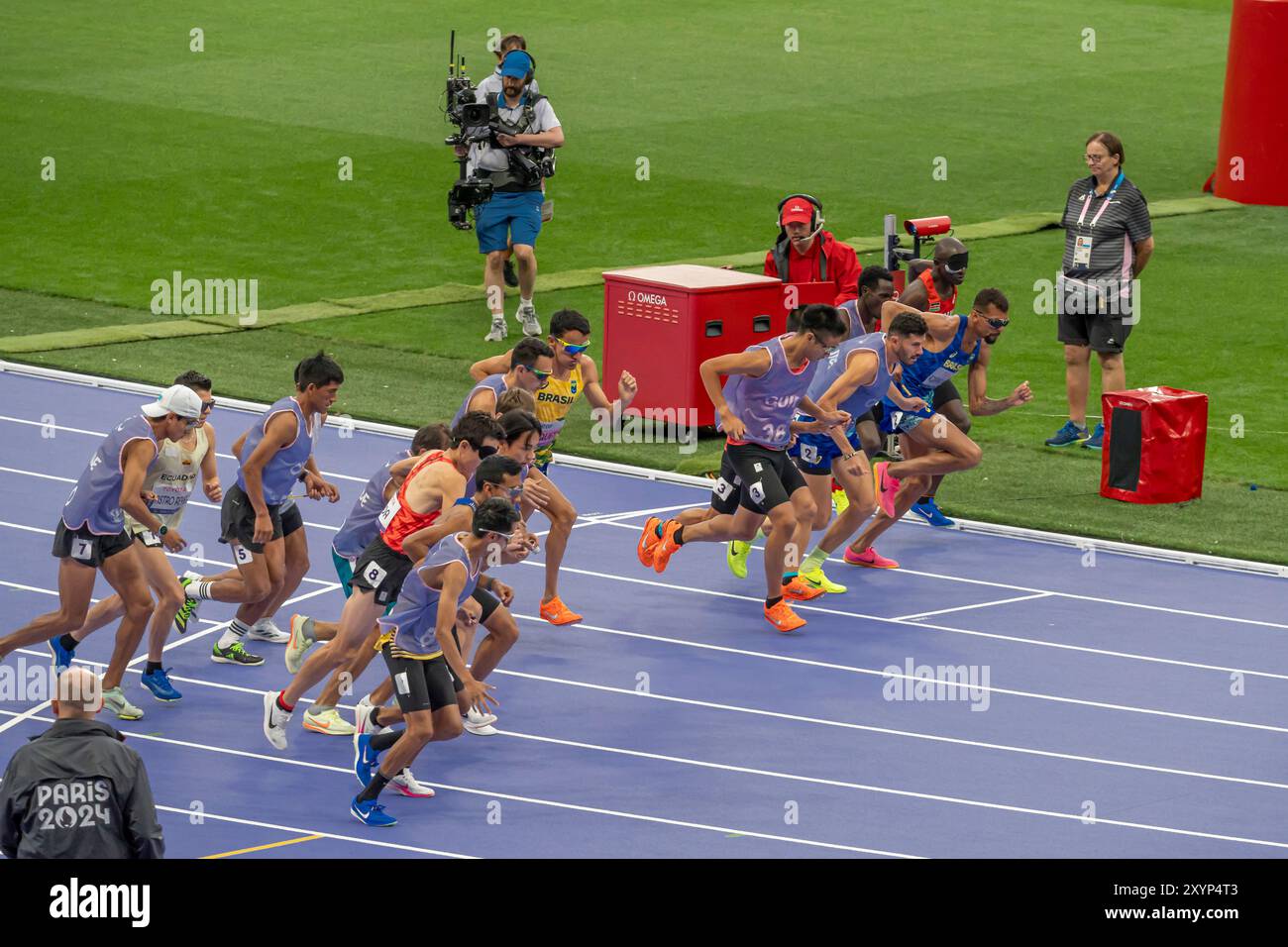 Paris, France - 08 30 2024: Olympic Games Paris 2024. View of men's ...