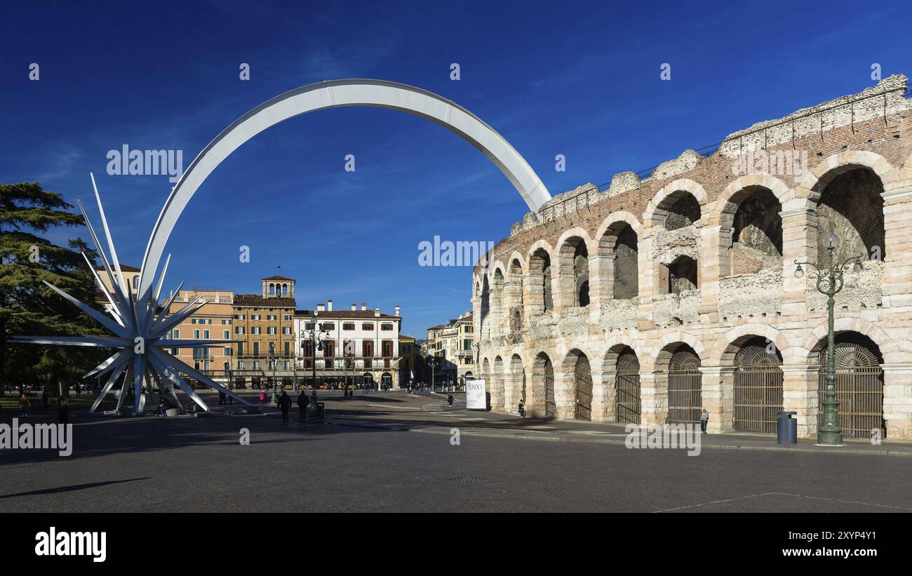 The roman amphitheatre of Verona, also called arena. Famous for its ...