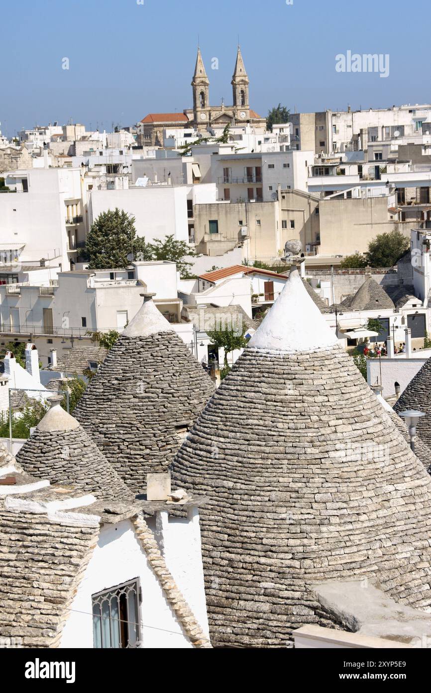Glimpse of Alberobello, Apulia, Italy. Alberobello was founded in the ...