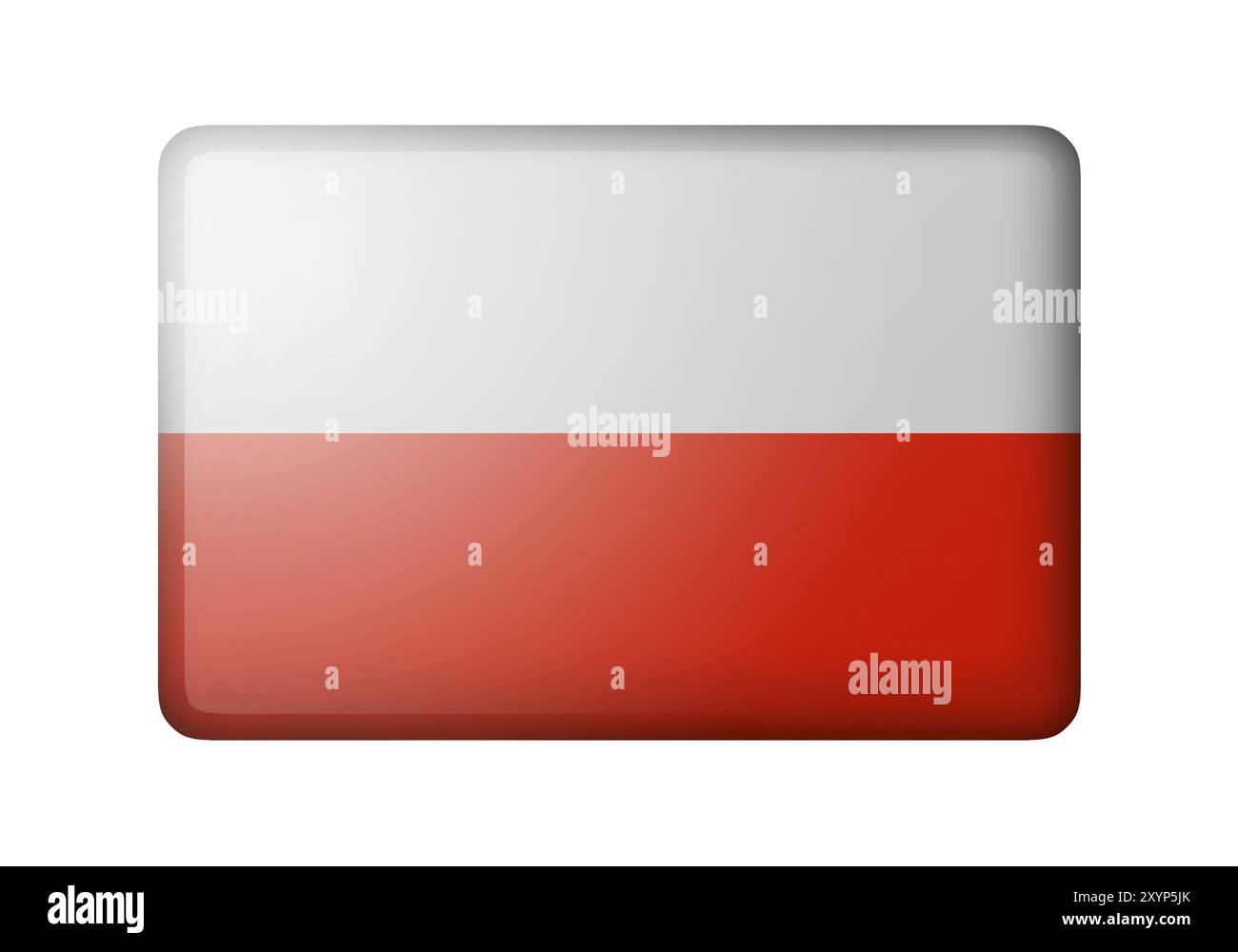 Isolated on white polish flag hi-res stock photography and images - Alamy