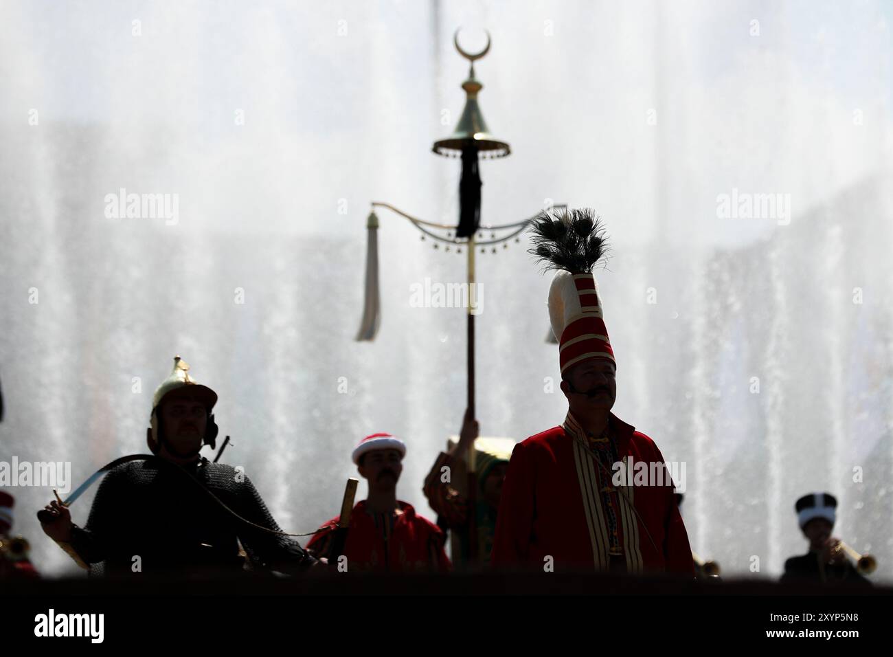 A Turkish Armed Forces (TSK) Mehteran Team seen during the parade ...