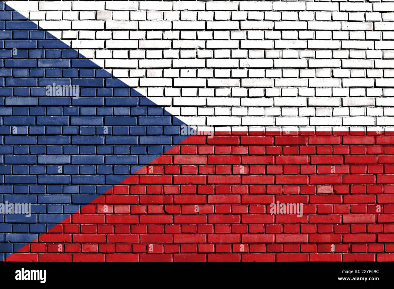 Flag of Czech Republic painted on brick wall Stock Photo - Alamy