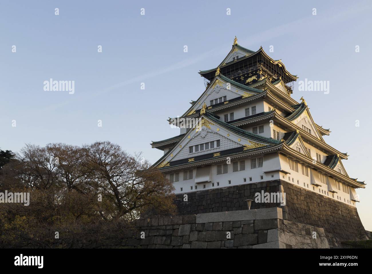 Osaka, Japan, December 10, 2014: Photograph of the historical castle ...