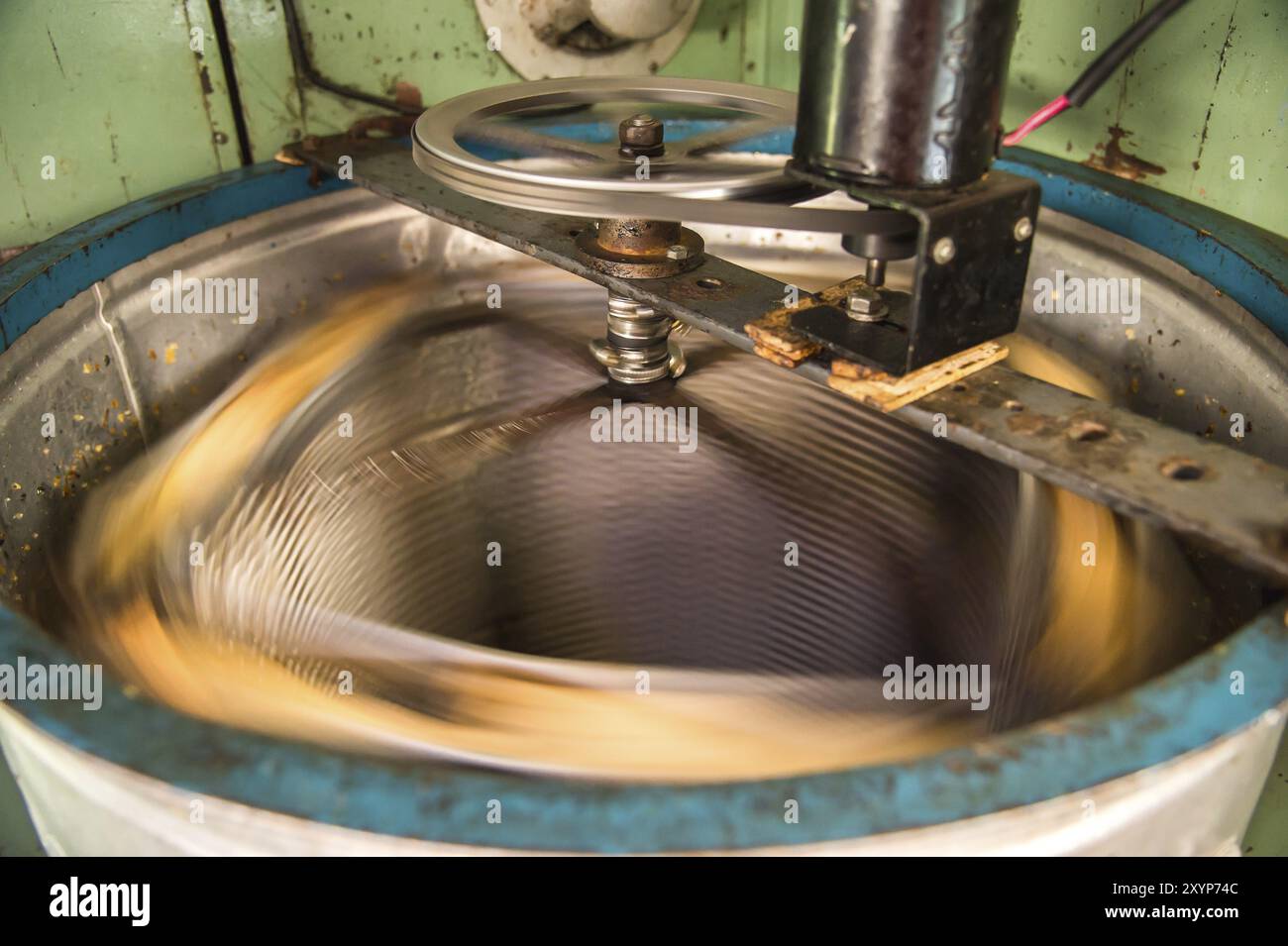 Old Hand-made automated Honey Extractor. Honey Extractor Beekeeping ...