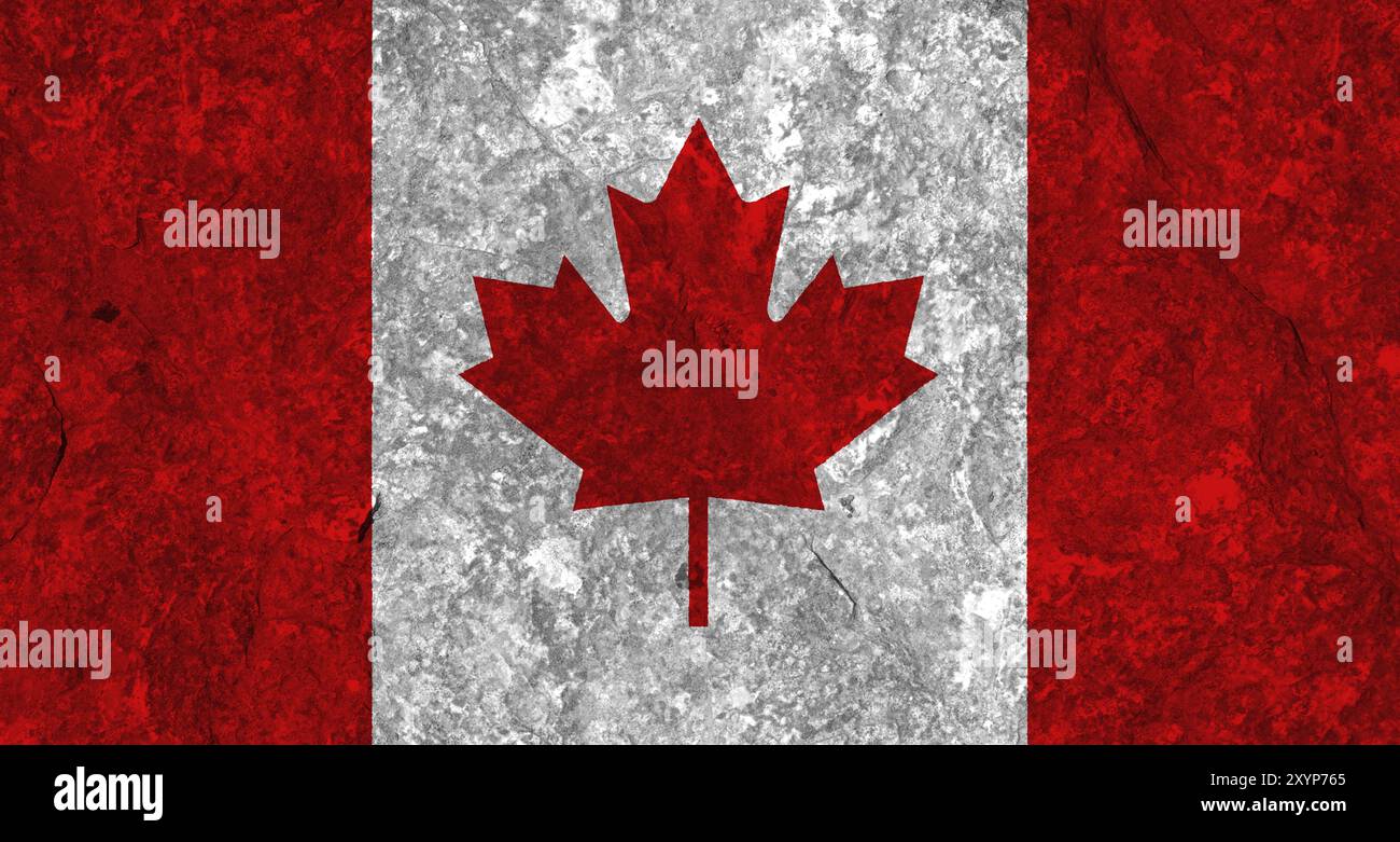 Canada flag with texture on background Stock Photo - Alamy
