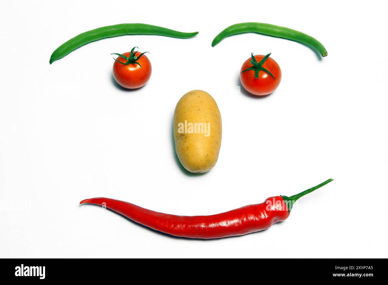 Happy vegetable face Cut Out Stock Images & Pictures - Alamy