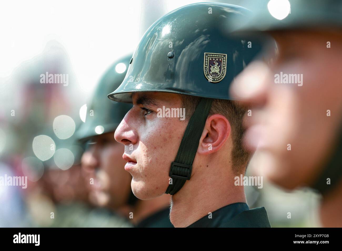 Military soldiers of the Turkish Armed Forces (TSK) seen before the ...