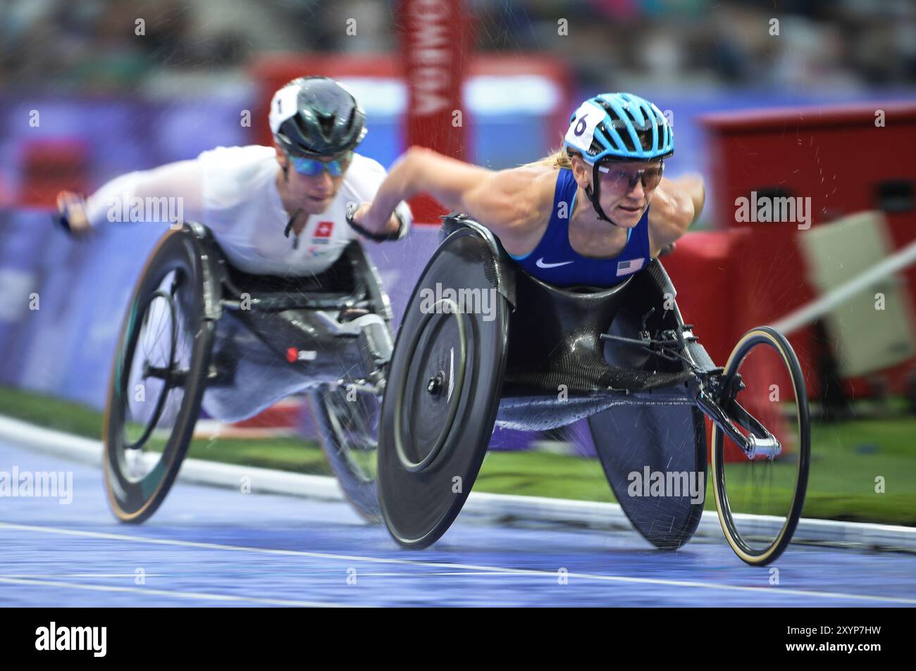 Susannah Scaroni of the USA competeing in the Women's 5000m T54 Round 1 ...