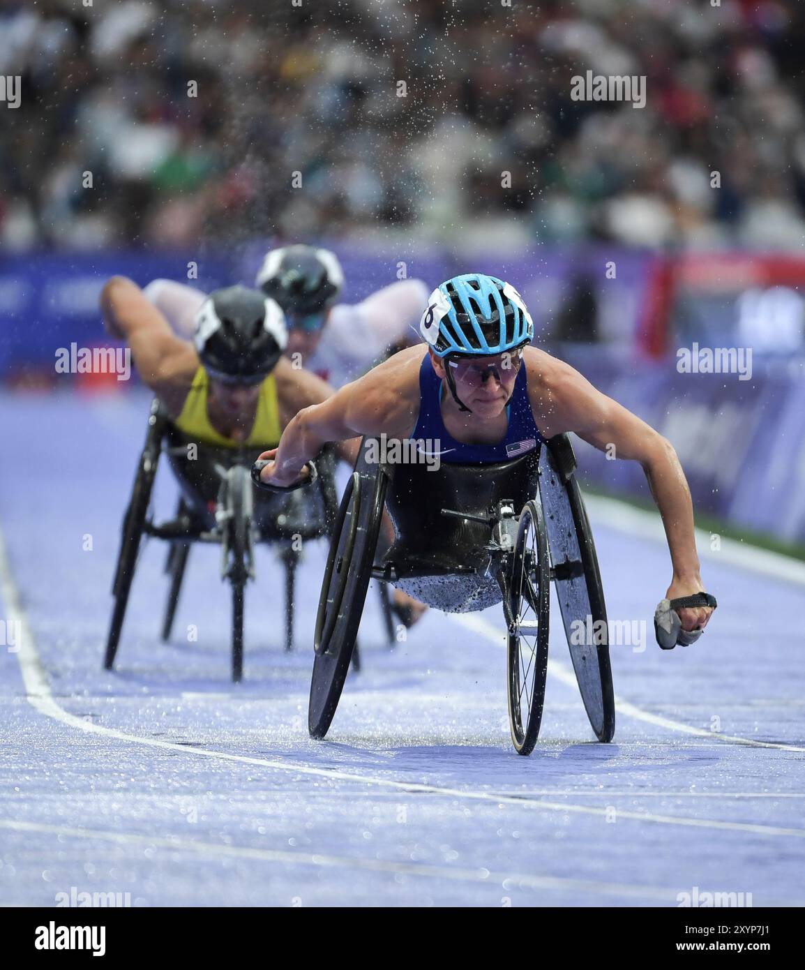 Susannah Scaroni of the USA competeing in the Women's 5000m T54 Round 1 ...