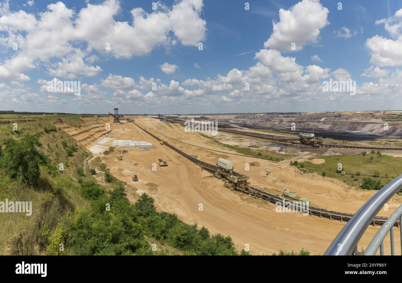The conveyor belt for the overburden runs from the bucket wheel ...