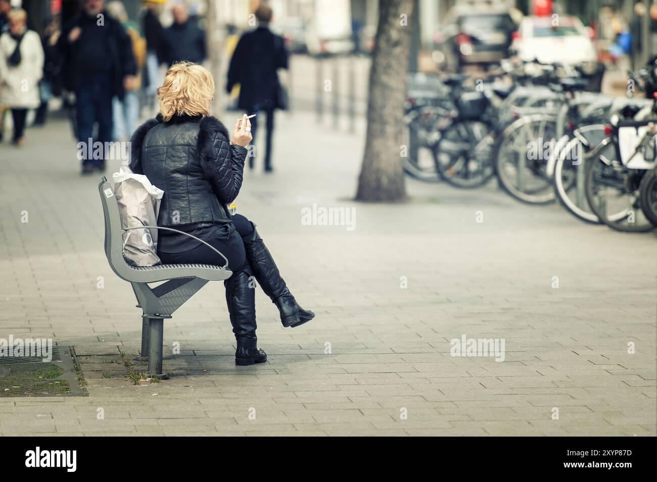 Lone smoker hi-res stock photography and images - Alamy