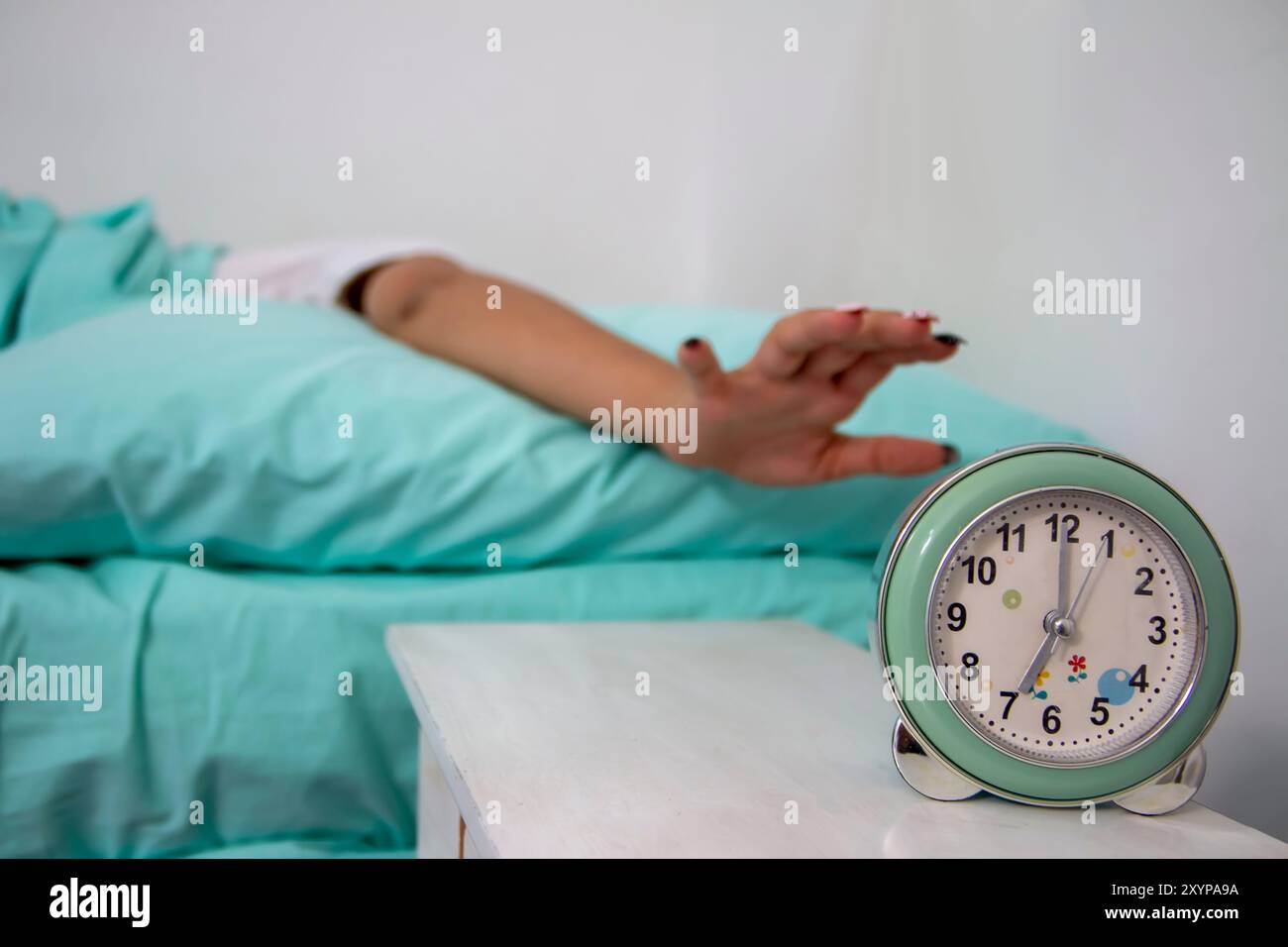 Teen girl hates waking up early in the morning.Beautiful girl feeling ...