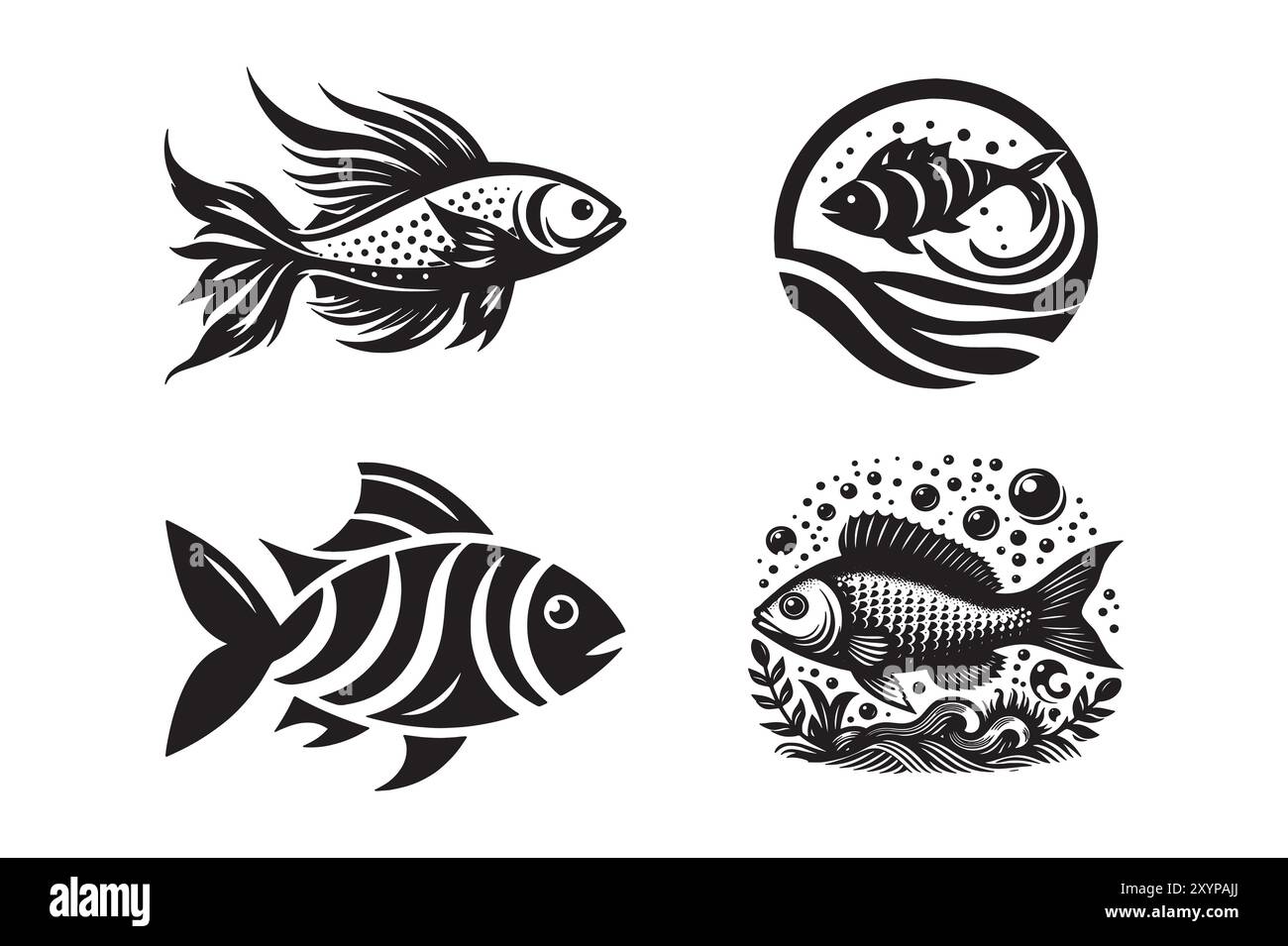 colorful fish icon vector set Stock Vector Image & Art - Alamy