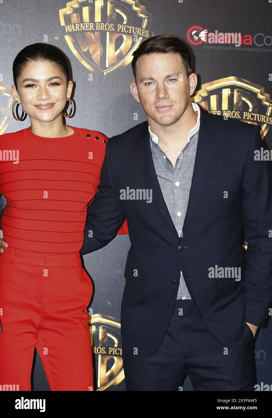 Zendaya and Channing Tatum at the 2018 CinemaCon, Warner Bros. Pictures ...