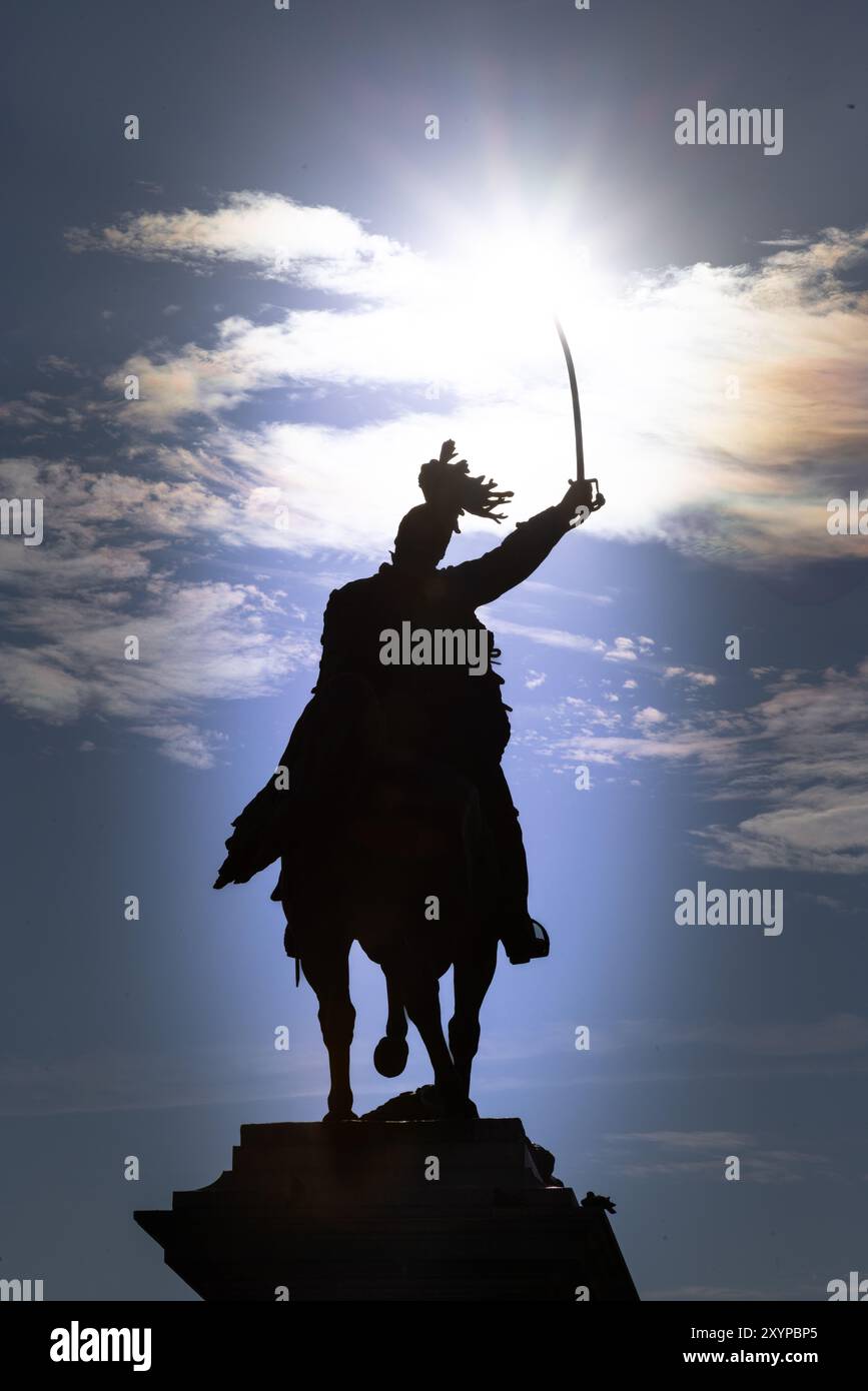 Statue of Victor Emmanuel II on the Riva Degli Schiavone towards St ...