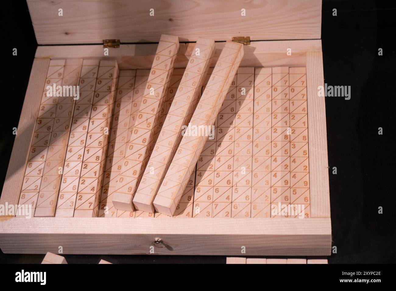 Wooden sticks for counting and mathematics by John Napier Stock Photo ...