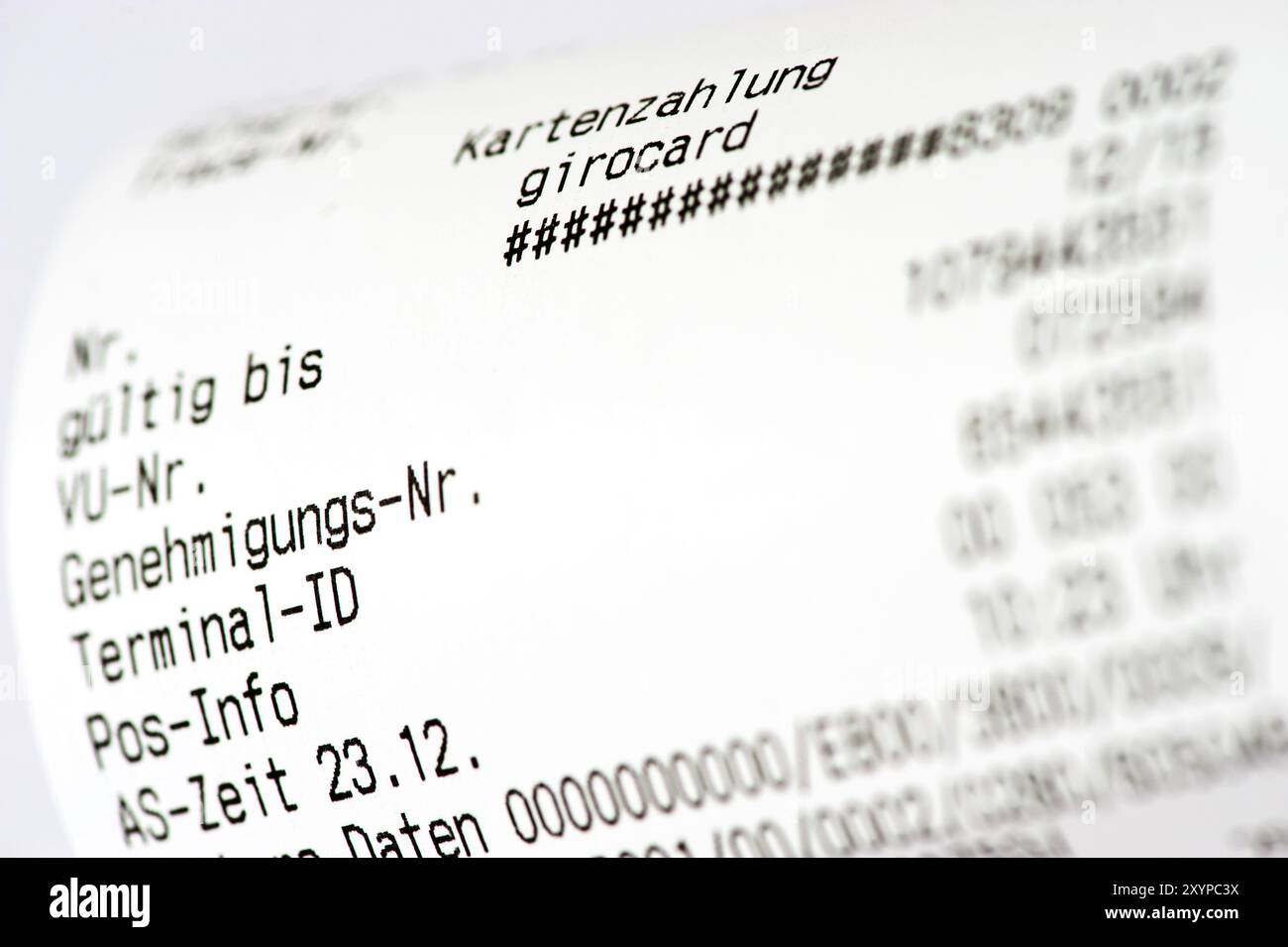 Credit card receipt hi-res stock photography and images - Alamy