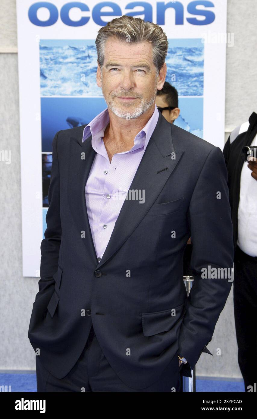 Pierce Brosnan at the Los Angeles premiere of 'Oceans' held at the El ...