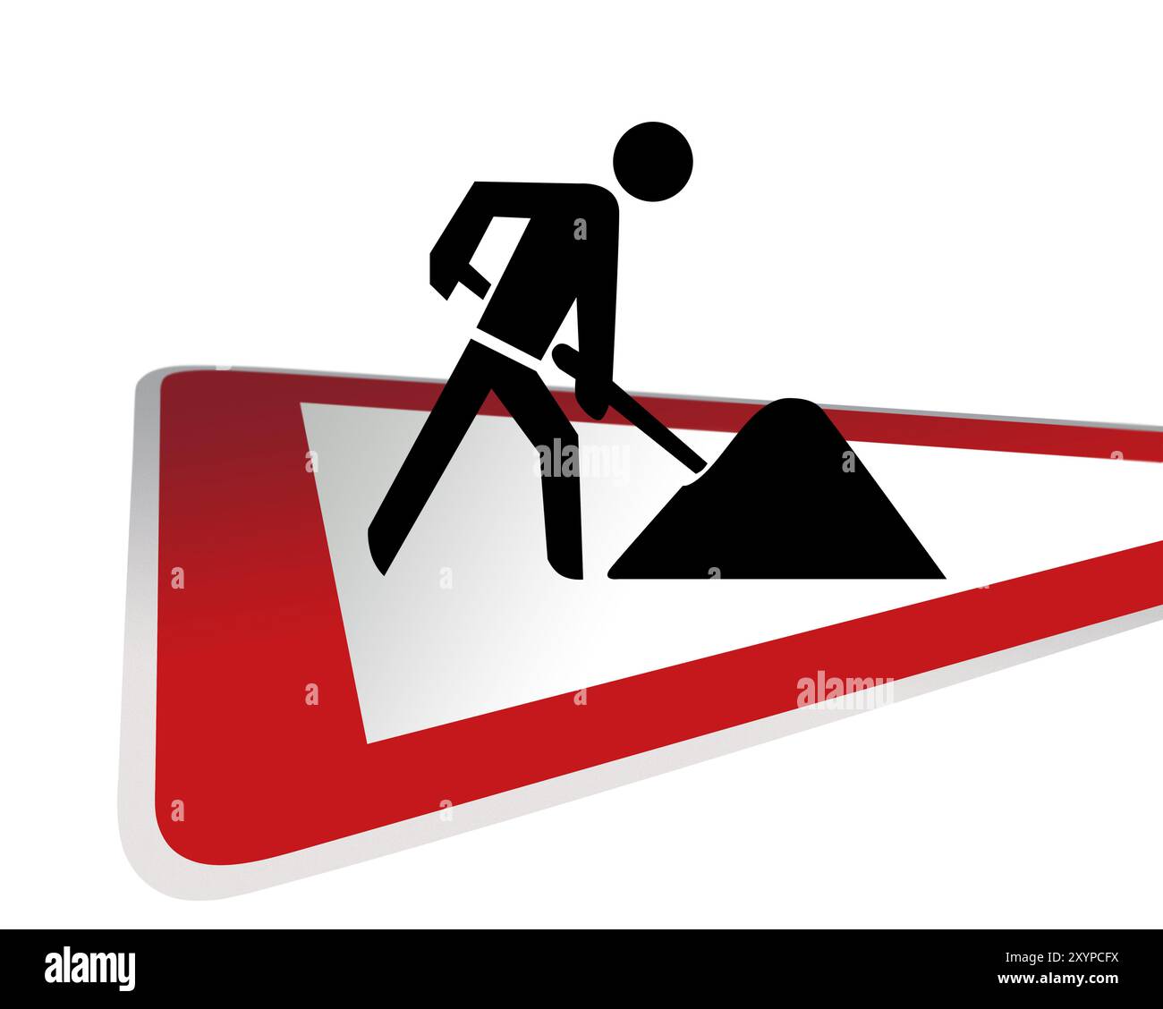 Traffic sign, construction work Stock Photo - Alamy