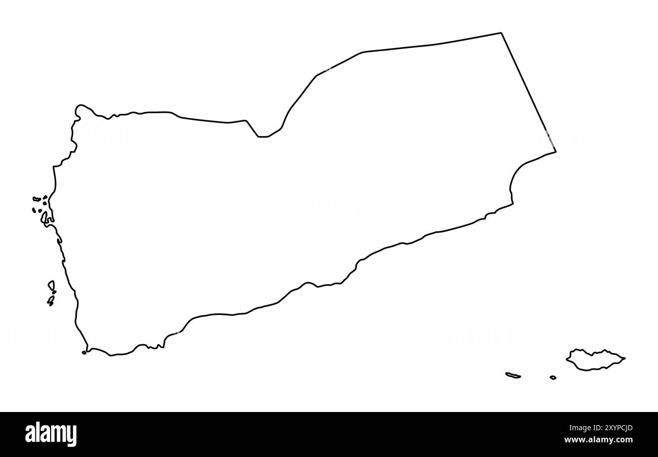 Yemen administrative map isolated Stock Vector Images - Alamy