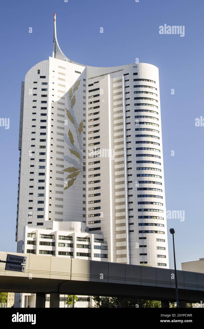 High rise apartment building neue donau vienna wien hi-res stock ...